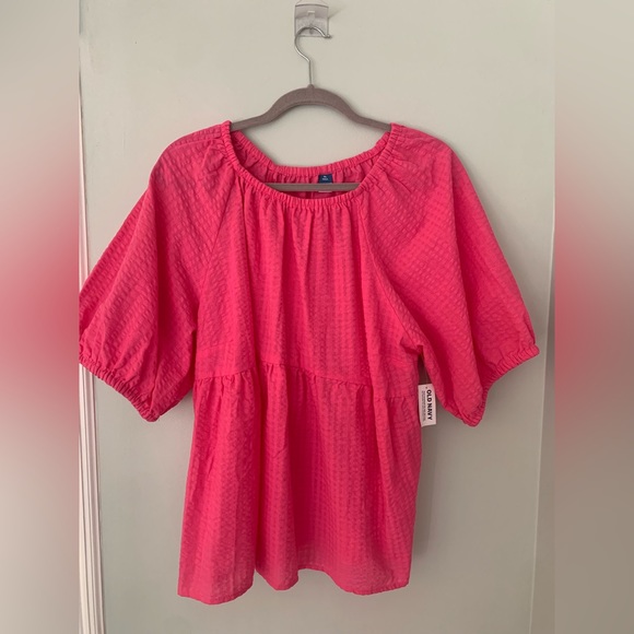 Old Navy | Tops | Nwot Pink Peasant Top Xl Tall | Poshmark